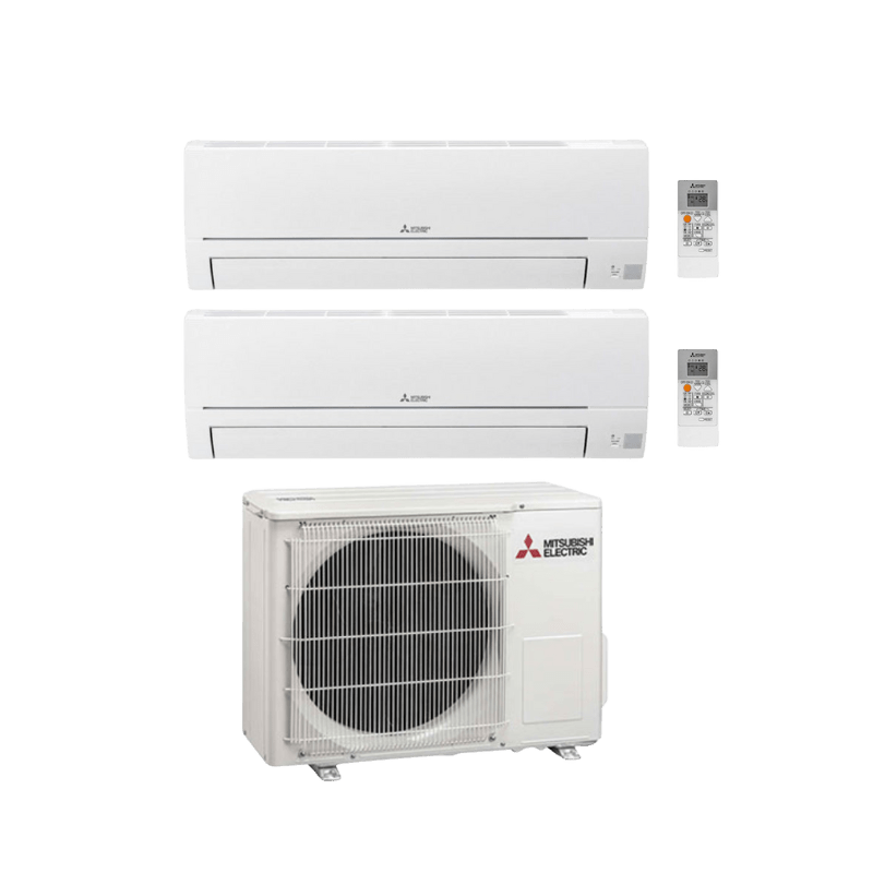 Mitsubishi Electric HR 35 + 35 Duo Fast installerad AC 2 x MSZ-HR35VFK2 ...